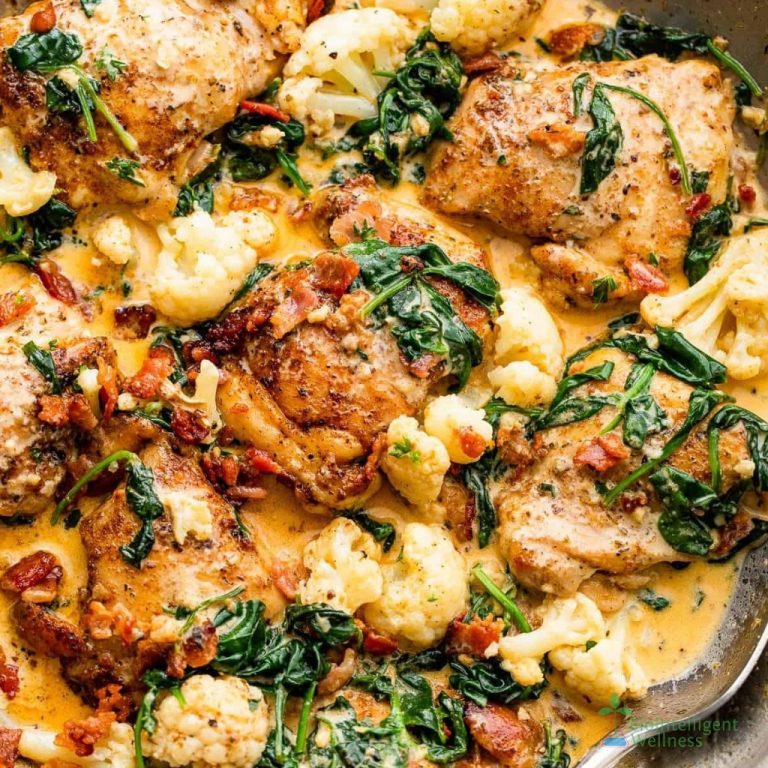 One Pan Greek Chicken and Cauliflower
