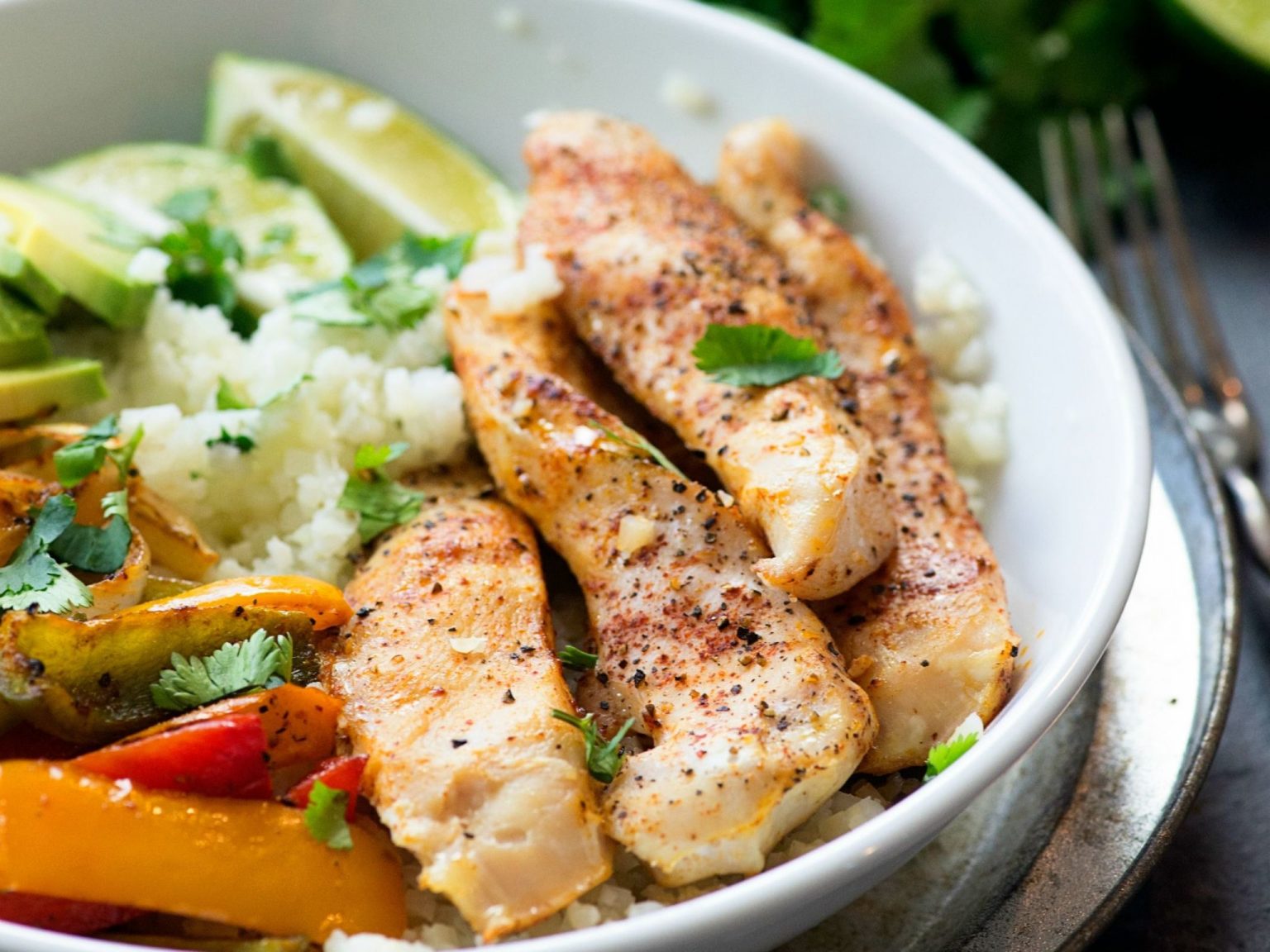 Healthy Chicken Fajita and Cauliflower Rice - BioIntelligent Wellness